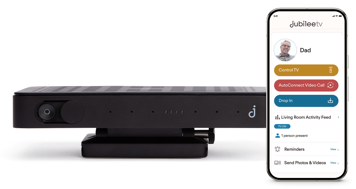 Remote Caregiving System | TV Remote for Elderly - JubileeTV