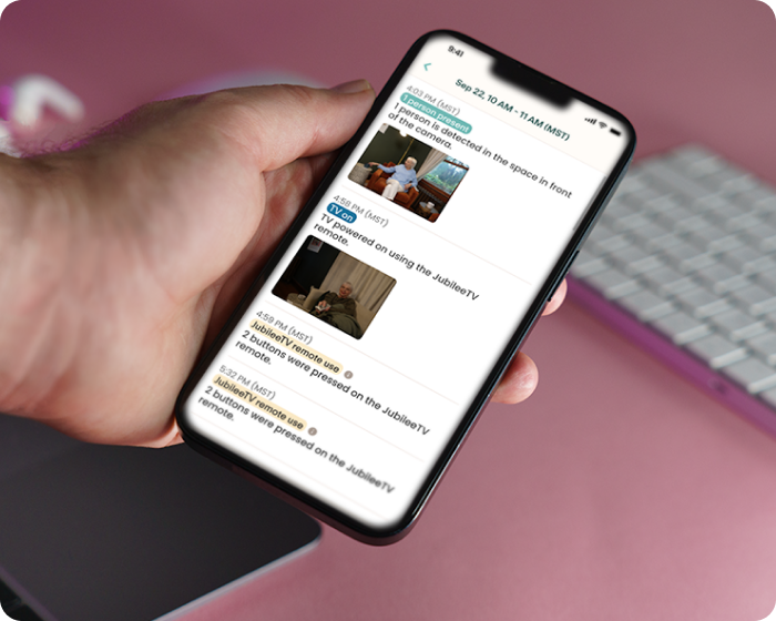 Remote Caregiving System | TV Remote for Elderly - JubileeTV