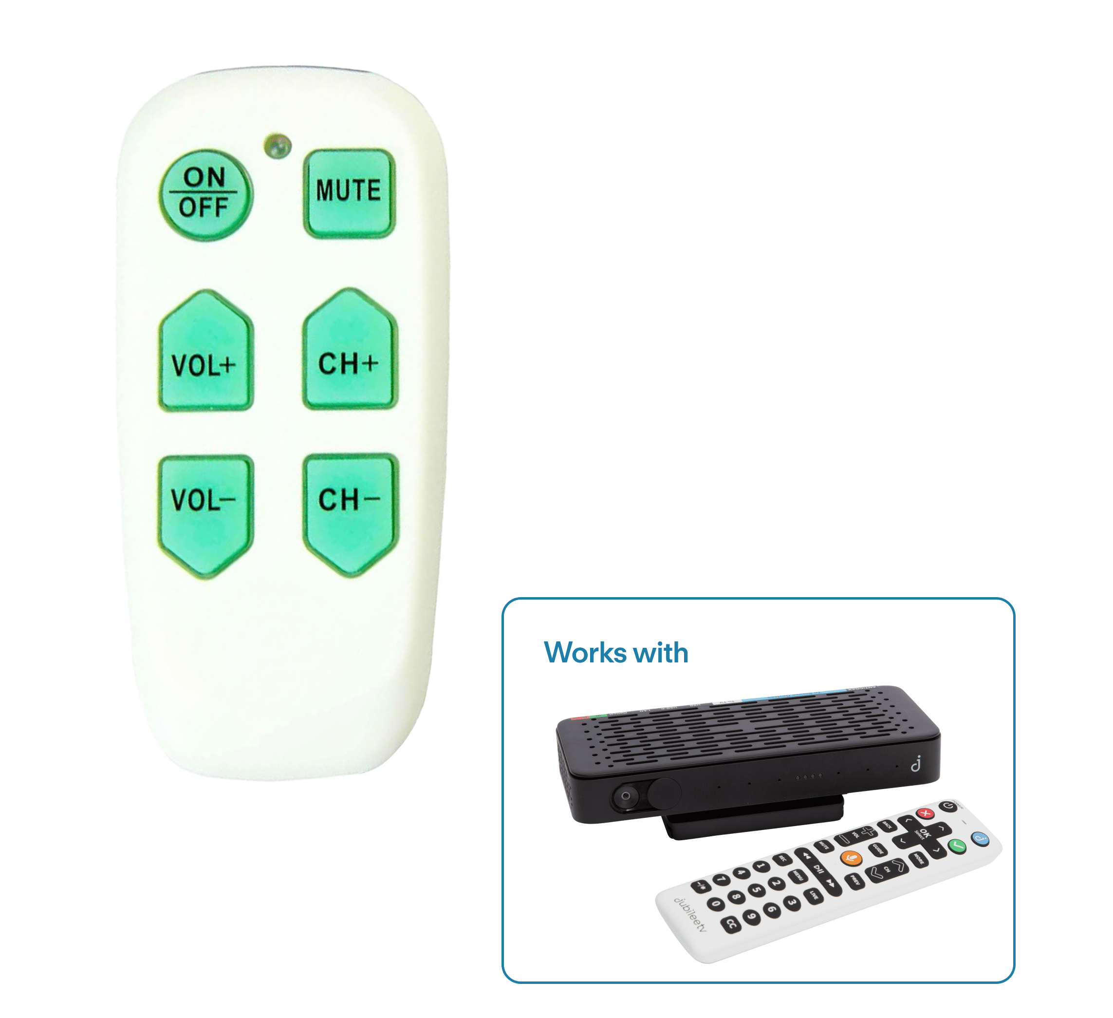 6-Button Remote for JubileeTV Customers